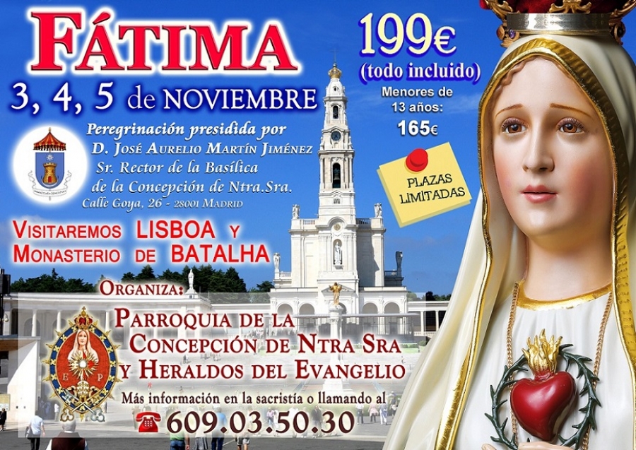 Archidiocesis de Madrid - La basílica de la Concepción peregrina a Fátima